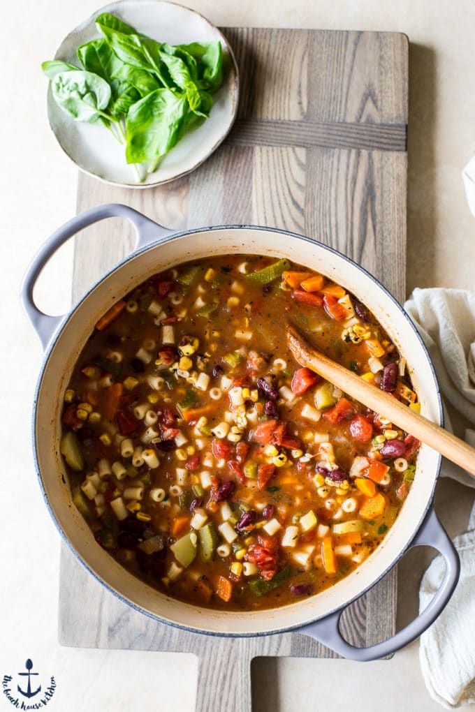 Summer Minestrone Soup - The Beach House Kitchen