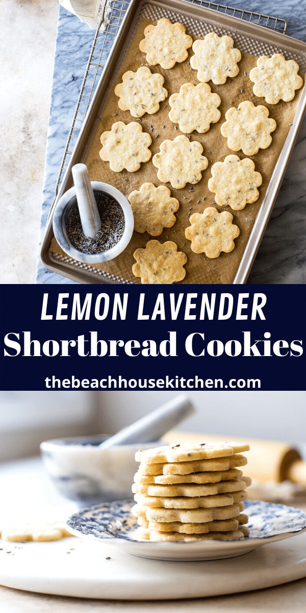 Lemon Lavender Shortbread Cookies - The Beach House Kitchen
