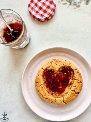 Jumbo Peanut Butter and Jelly Cookies for Two - The Beach House Kitchen