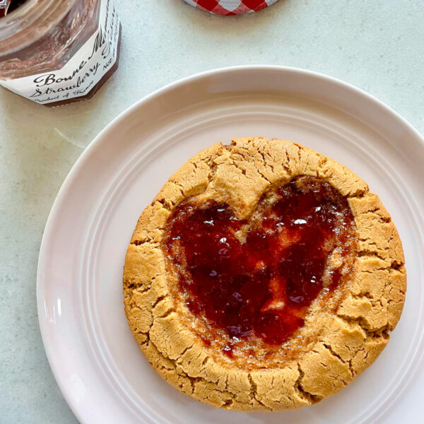 Jumbo Peanut Butter and Jelly Cookies for Two - The Beach House Kitchen