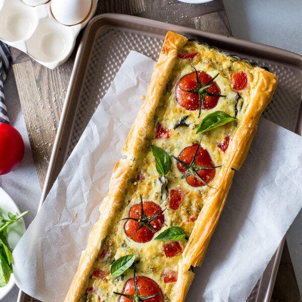 Tomato Basil Tart Recipe - The Beach House Kitchen