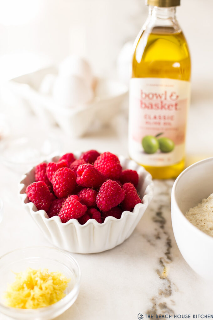 Lemon Raspberry Olive Oil Cake - The Beach House Kitchen