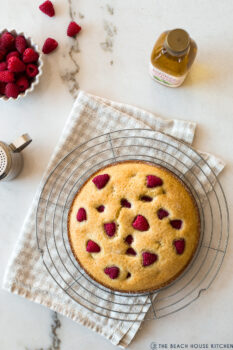 Lemon Raspberry Olive Oil Cake - The Beach House Kitchen